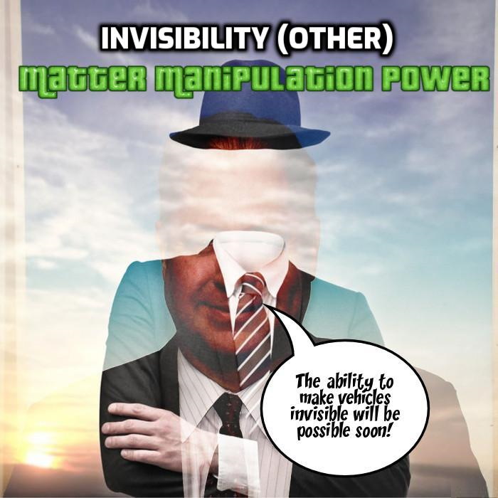 239) Invisibility (other) – Hugh Fox Superpowers List