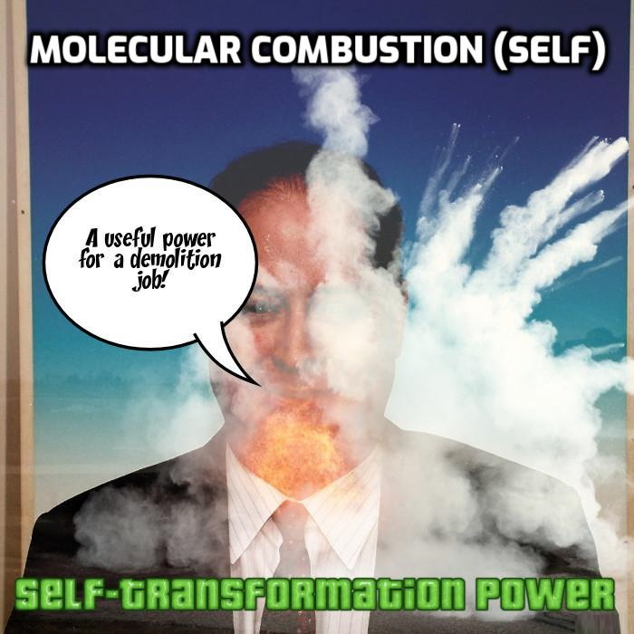 312) Molecular Combustion (self) – Hugh Fox Superpowers List